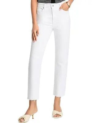 Aqua High-rise Straight Leg Jeans - White