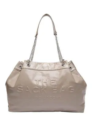 Marc Jacobs Marc Jacobs The Chain Sack Large Leather Tote Grey