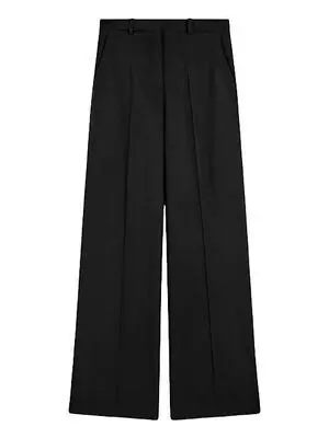 JOSEPH Alana Wide-leg Stretch-wool Trousers - Black