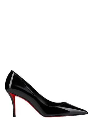CHRISTIAN LOUBOUTIN Patent Leather Pointed Toe Pumps - Black