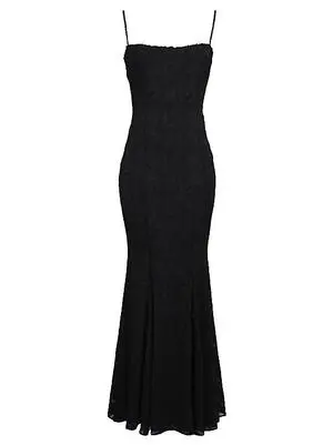 House Of Cb Indiana Stretch-Lace Maxi Dress - Apricot | Editorialist