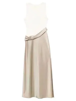 Nanushka Draped-detail Maxi Dress - Neutrals