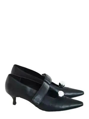 GLORIA COELHO Leather Pumps - Black