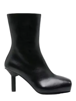 ALAINPAUL 75mm Leather Ankle Boots - Black