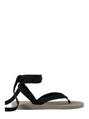 THE ROW Dune Knot Cotton-blend Grosgrain Sandals - Gray