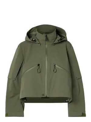 Moncler Kibira Appliquéd Hooded Jacket - Green