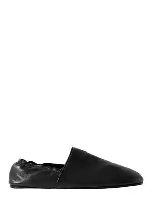 Khaite Banks Leather Loafers - Black