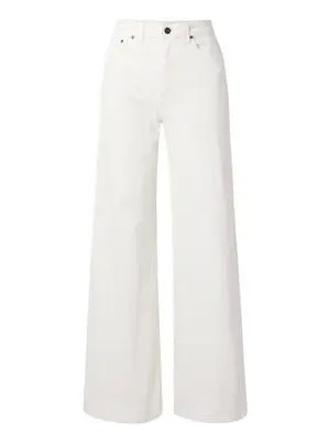 Khaite Dane High-rise Wide-leg Jeans - White