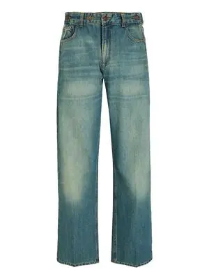 Victoria Beckham High-rise Straight-leg Jeans - Mid Denim