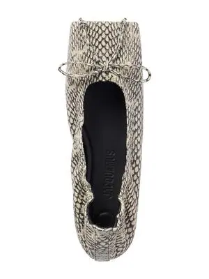 Jacquemus Jacquemus Snake-Effect Leather Ballet Flats Snake Print