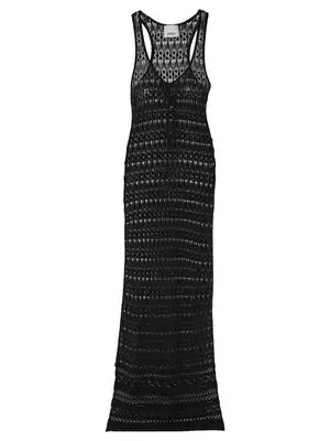 Isabel Marant Pernille Crocheted Cotton-blend Maxi Dress - Black
