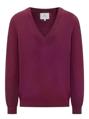 SEVEN GAUGE V-neck Jumper - Red