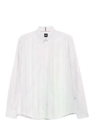 BOSS Striped Cotton Shirt - Neutrals