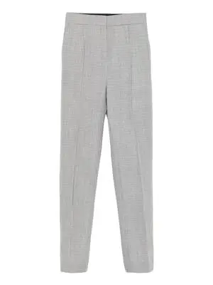 JIL SANDER Checked Trousers - Grey