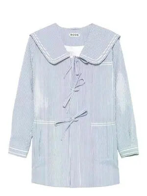 BODE Club Stripe Sailor Coat - Blue