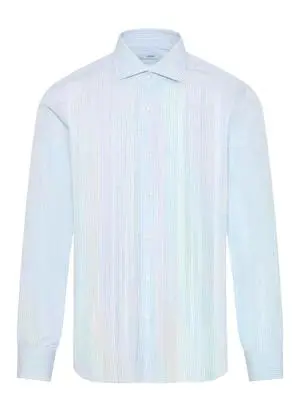 BARBA NAPOLI Micro-stripe Shirt - Blue