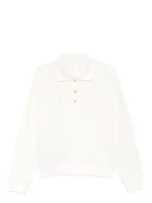 THE ROW Corzas Polo Top - Neutrals
