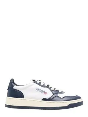 AUTRY Medalist Leather Low-top Sneakers - White/blue