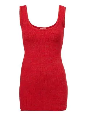 Magda Butrym Lace-trimmed Mini Dress - Red