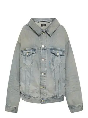 Balenciaga Oversized Denim Trucker Jacket - Blue