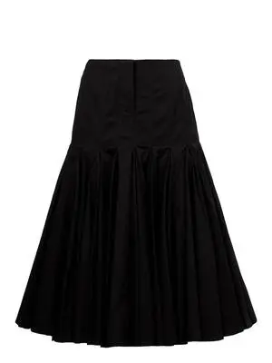 Jacquemus Agave Flared Midi Skirt - Black