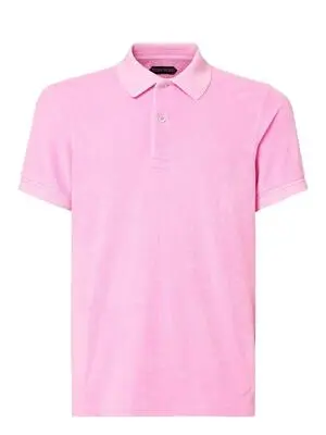 TOM FORD Cotton-blend Terry Polo Shirt - Pink