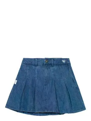 CHOCOOLATE Denim Pleated Skirt - Blue