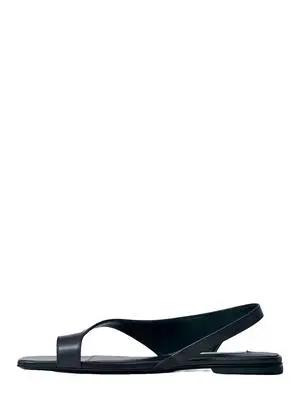 TOTEME Leather Slingback Sandals - Black