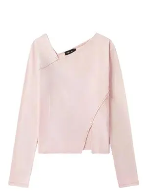 TOUT A COUP Asymmetric Buttoned Top - Pink