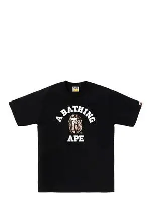 A BATHING APE Camo College T-shirt - Black