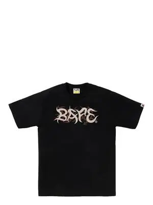 A BATHING APE Camo Logo-print T-shirt - Black