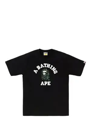 A BATHING APE Camo College T-shirt - Black