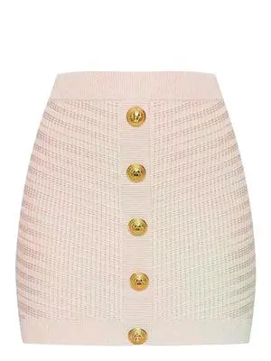 Balmain Knitted Skirt - Pink