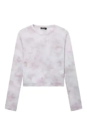 TOUT A COUP Tie-dye Cropped Top - Pink