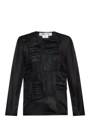 Comme Des Garçons Crease-effect Top - Black