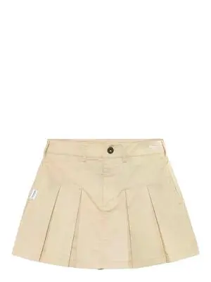CHOCOOLATE Pleated Mini Skirt - Neutrals