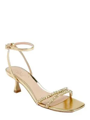 Badgley Mischka Nayla Ankle Strap Sandal - Gold Metallic
