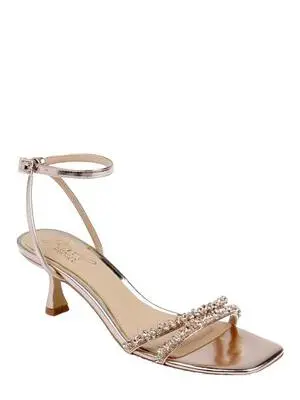 Badgley Mischka Nayla Ankle Strap Sandal - Rose Gold Metallic