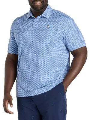 ORIGINAL PENGUIN Big & Tall Lifesaver Print Performance Polo Shirt - Quiet Harbor
