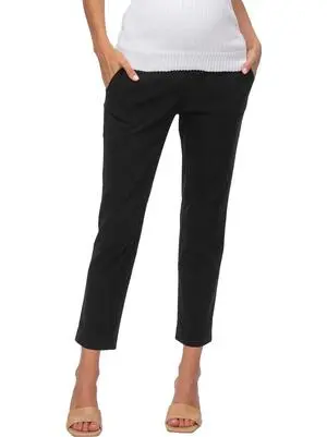 PIETRO BRUNELLI Slim Fit Crop Pants - Black