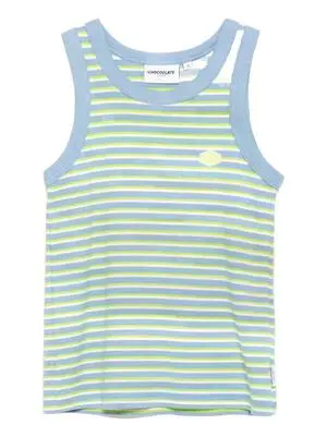 CHOCOOLATE Striped Tank Top - Blue
