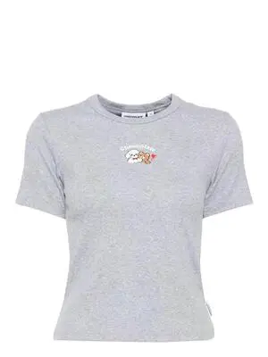 CHOCOOLATE Logo-embroidered T-shirt - Grey