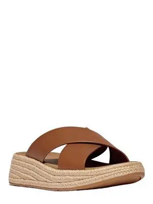 FITFLOP FitFlop F-mode Espadrille Platform Slide Sandal