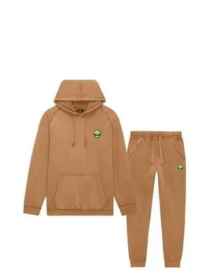 DALIX Dalix Alien Design Fleece Sweatsuit Camel