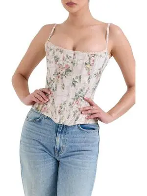 HOUSE OF CB HOUSE OF CB Cadie Floral Corset Top