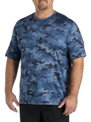 REEBOK Big & Tall Performance Camo T-shirt - Blue Multi