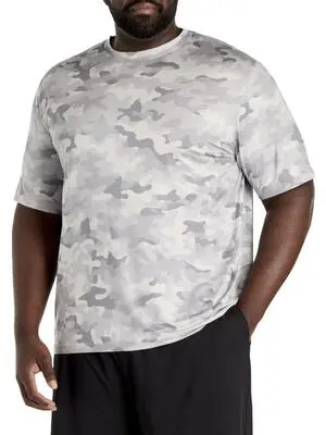 REEBOK Big & Tall Performance Camo T-shirt - Grey Multi