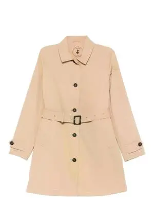SAVE THE DUCK Belted Trench Coat - Neutrals