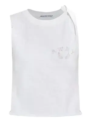 Alexander Wang Logo-print Tank Top - White