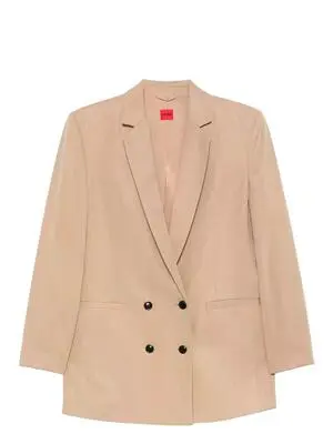 Hugo Double-breasted Blazer - Neutrals